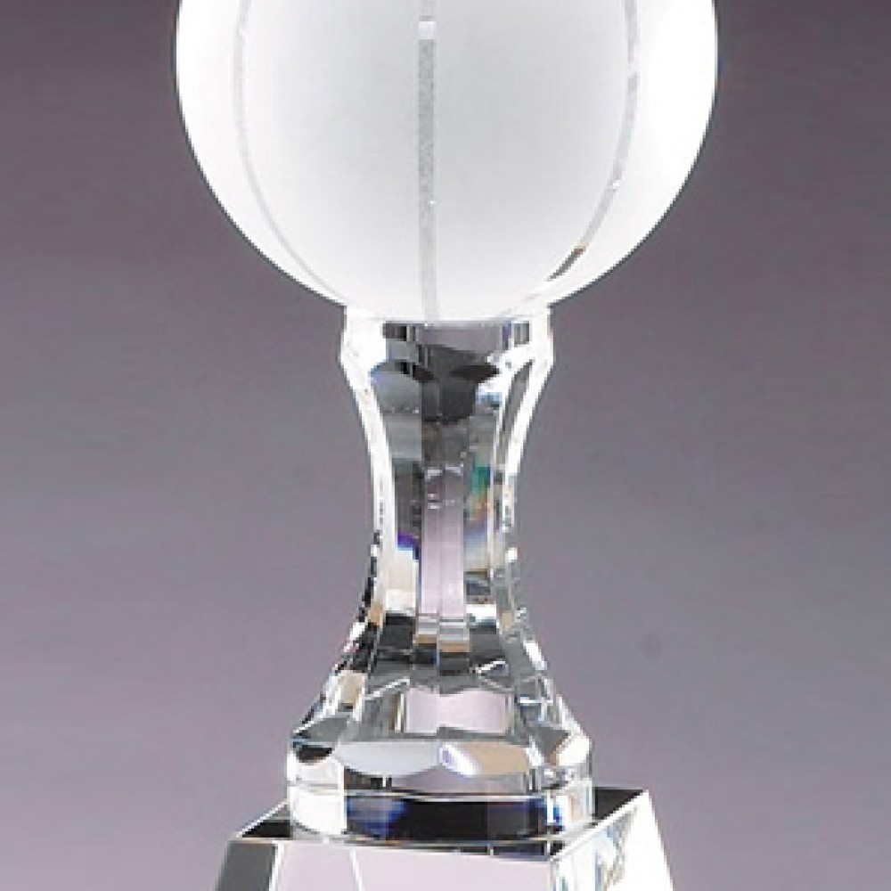 Prism Optical Crystal Basketball Trophy
