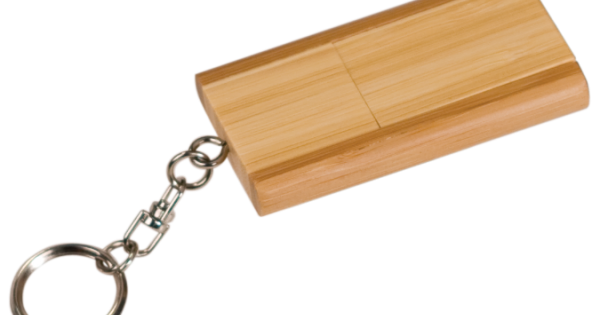 4GB FLIP STYLE BAMBOO FLASH DRIVE