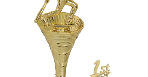 Rising Swirl Riser Softball Trophy