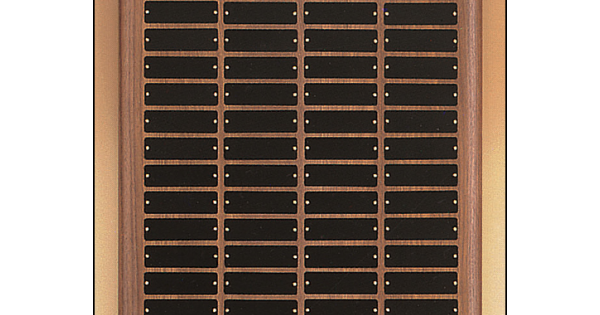 Solid American walnut perpetual plaque with 6 plate combinations